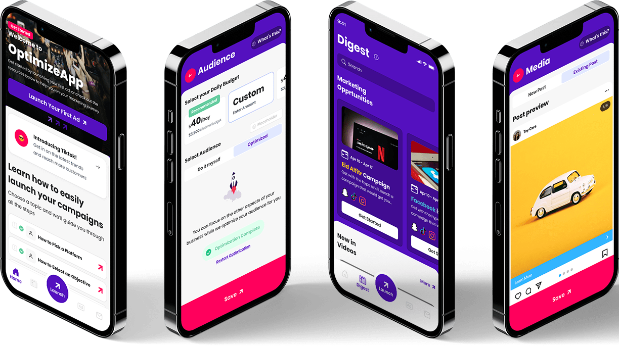 Multiple OptimizeApp screens